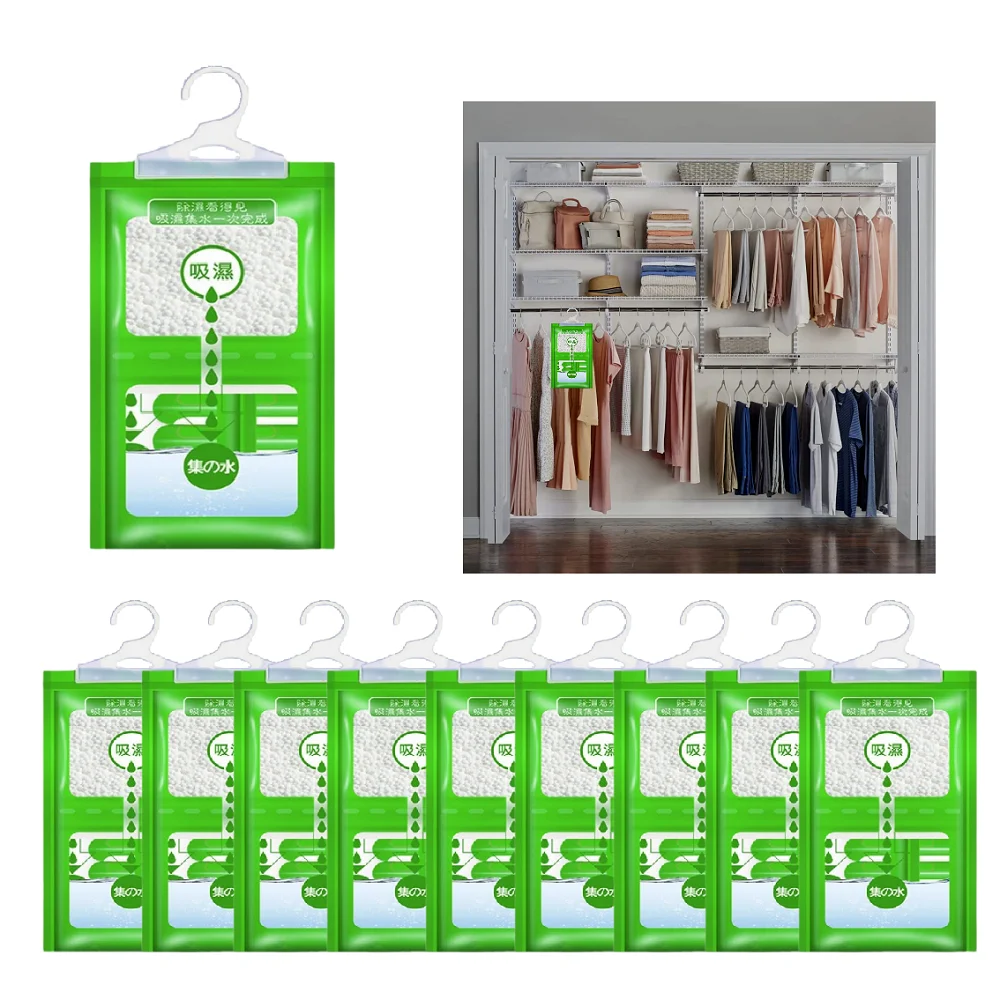 10PCS Moisture Absorber Hanging Bag Moldproof Wardrobe Antihumidity ...