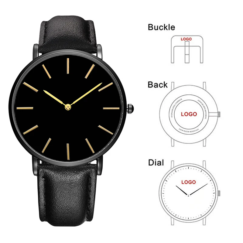 Custom Logo Watches Make Your Own Name Text Letter On Watch Personalize ...