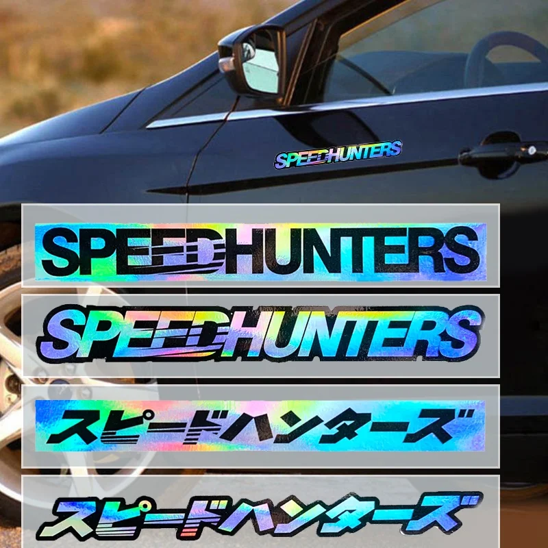 1 Pcs SPEEDHUNTERS/スピードハンターズ Reflective Car Stickers Personalized Laser ...