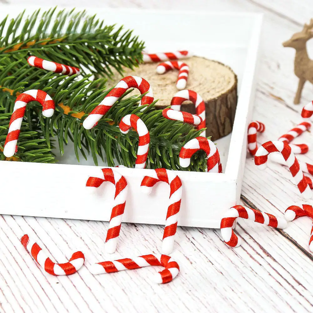 20pcs-Mini-Cane-Christmas-Tree-Decoration-Cute-Santa-Claus-Red-White ...
