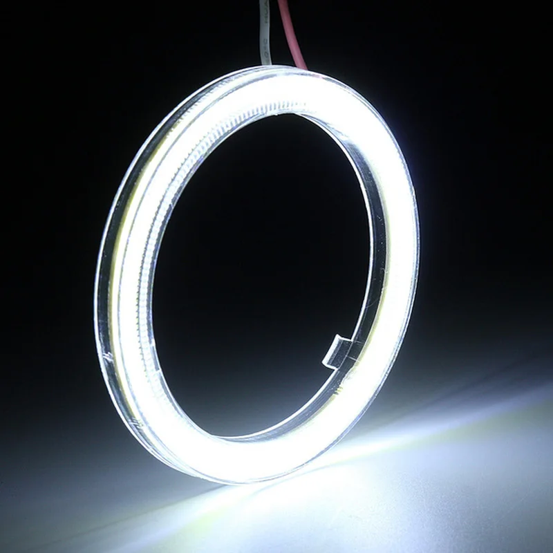 2pcs-Car-COB-Angel-Eye-LED-White-Light-Car-Motorcycle-Headlight-Circle ...