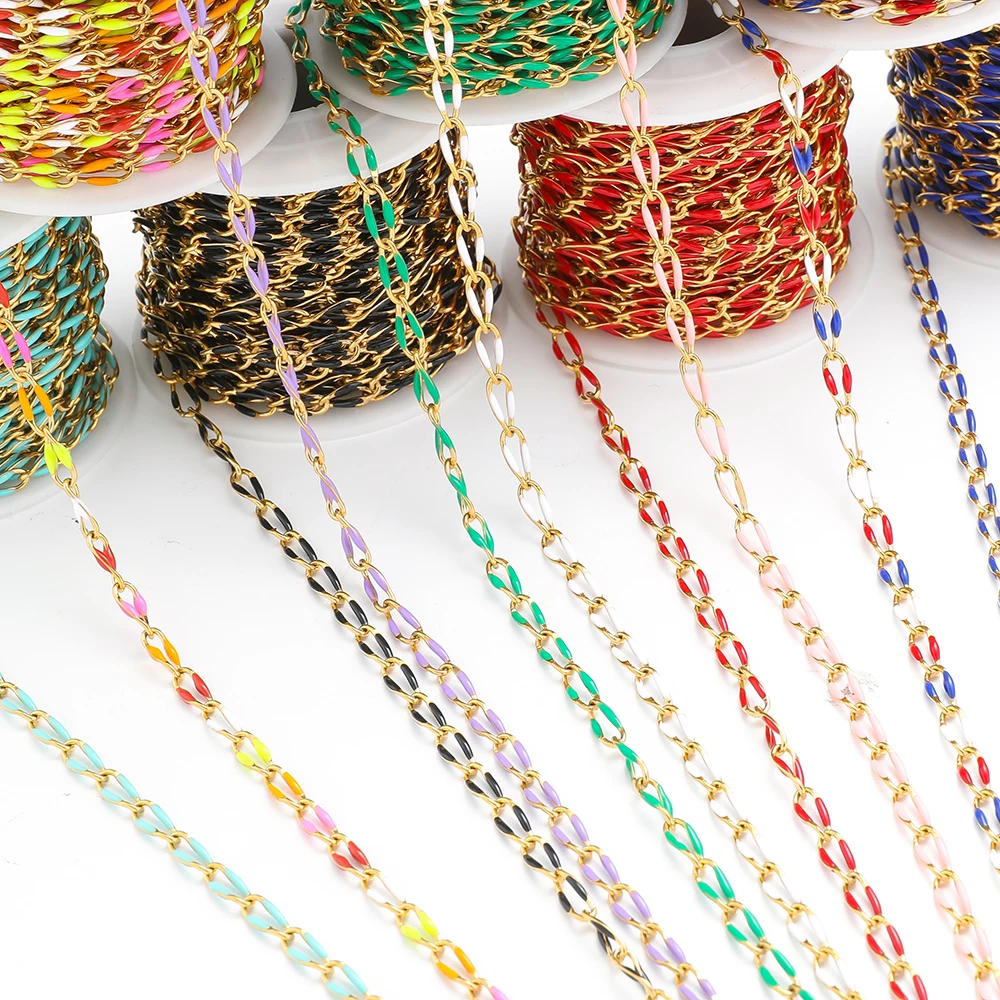 1-Meter-Stainless-Steel-Blue-Black-Enamel-Twisted-Chains-for-DIY ...