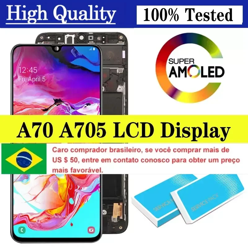 High-Quality-OLED-Super-AMOLED-LCD-Display-for-Samsung-A70-LCD-A705 ...