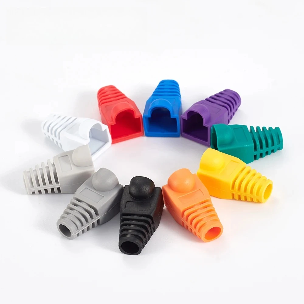 20/50pcs OD6.5 Cable Connector Plug Cover, CAT5e CAT6 RJ45 Ethernet ...