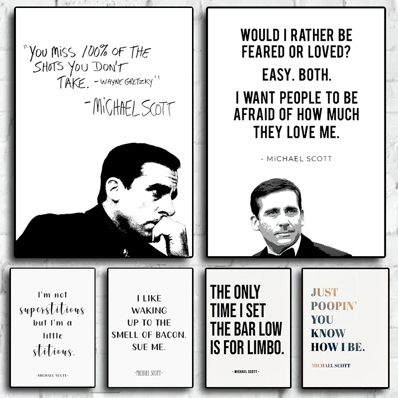 The-Office-Classic-Tv-Show-Michael-Scott-Motivational-Quotes-Poster ...