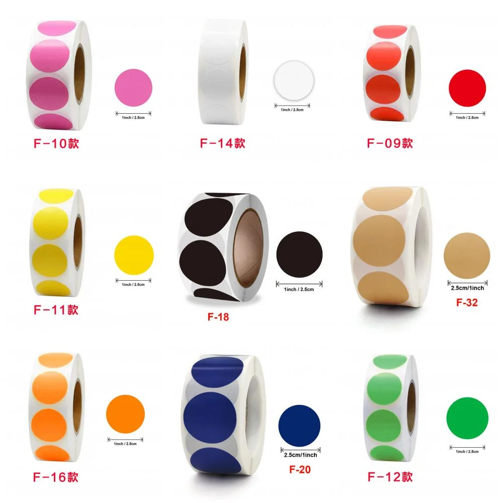 100-500pcs-1-Inch-Round-Chroma-Labels-Stickers-Color-Code-Dot-Labels ...