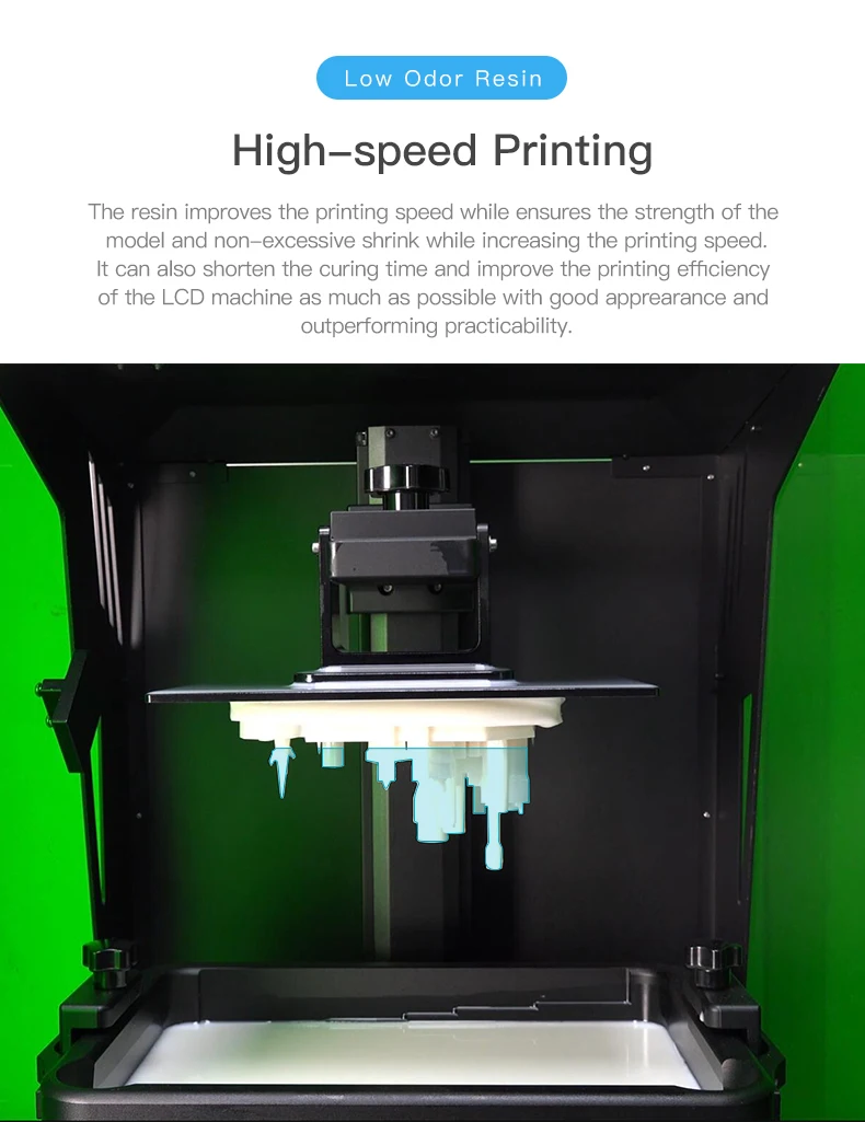 Blanc 500g-CREALITY-Résine rigide à faible odeur pour imprimante 3D LCD ...