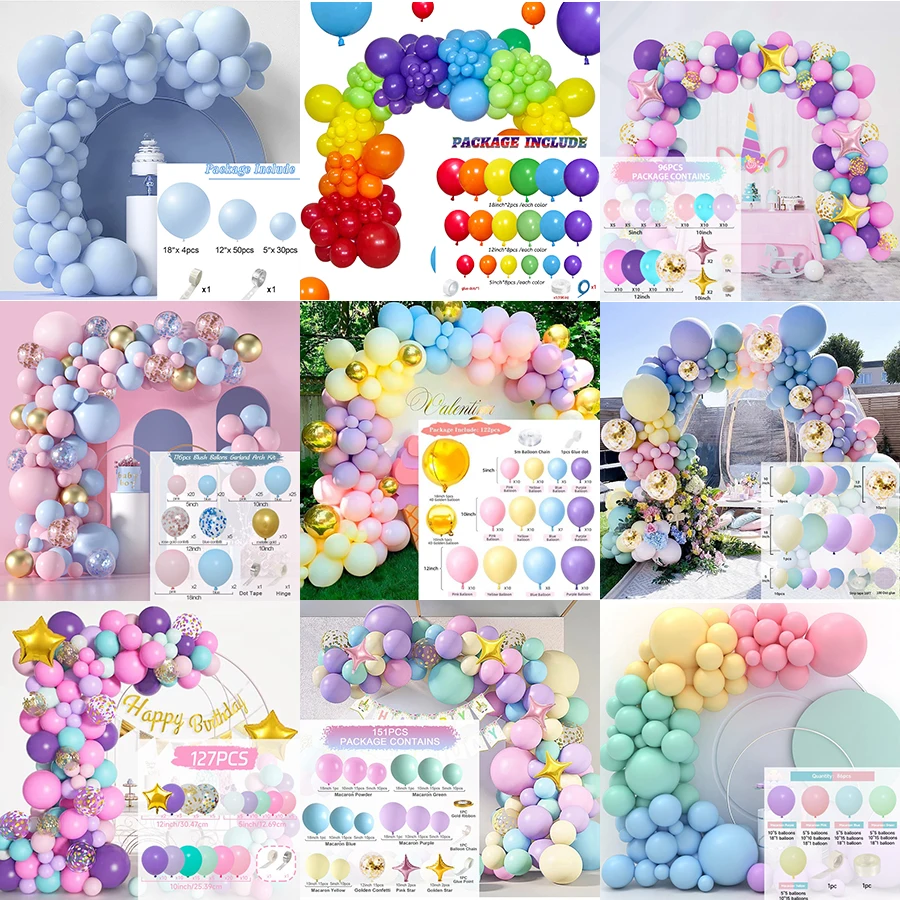 Macaron-Pastel-Balloons-Garland-Arch-Baby-Shower-Wedding-Room-Party ...