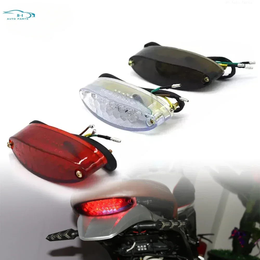 Motocicleta-Modificado-LED-Taillights-Luz-de-Freio-Tronca-12V-Smoke-ATV ...