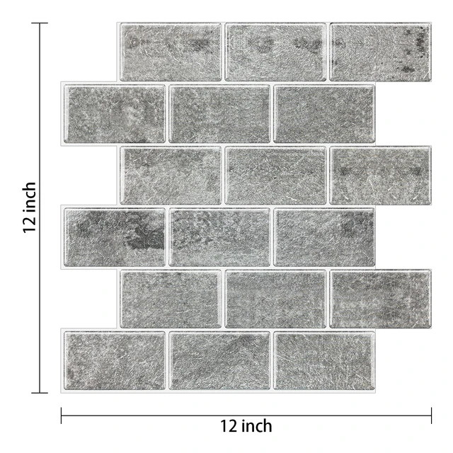 Universal 3d Wall Tile Stickers Peel and Stick Vinyl Wallpaper Kitchen ...