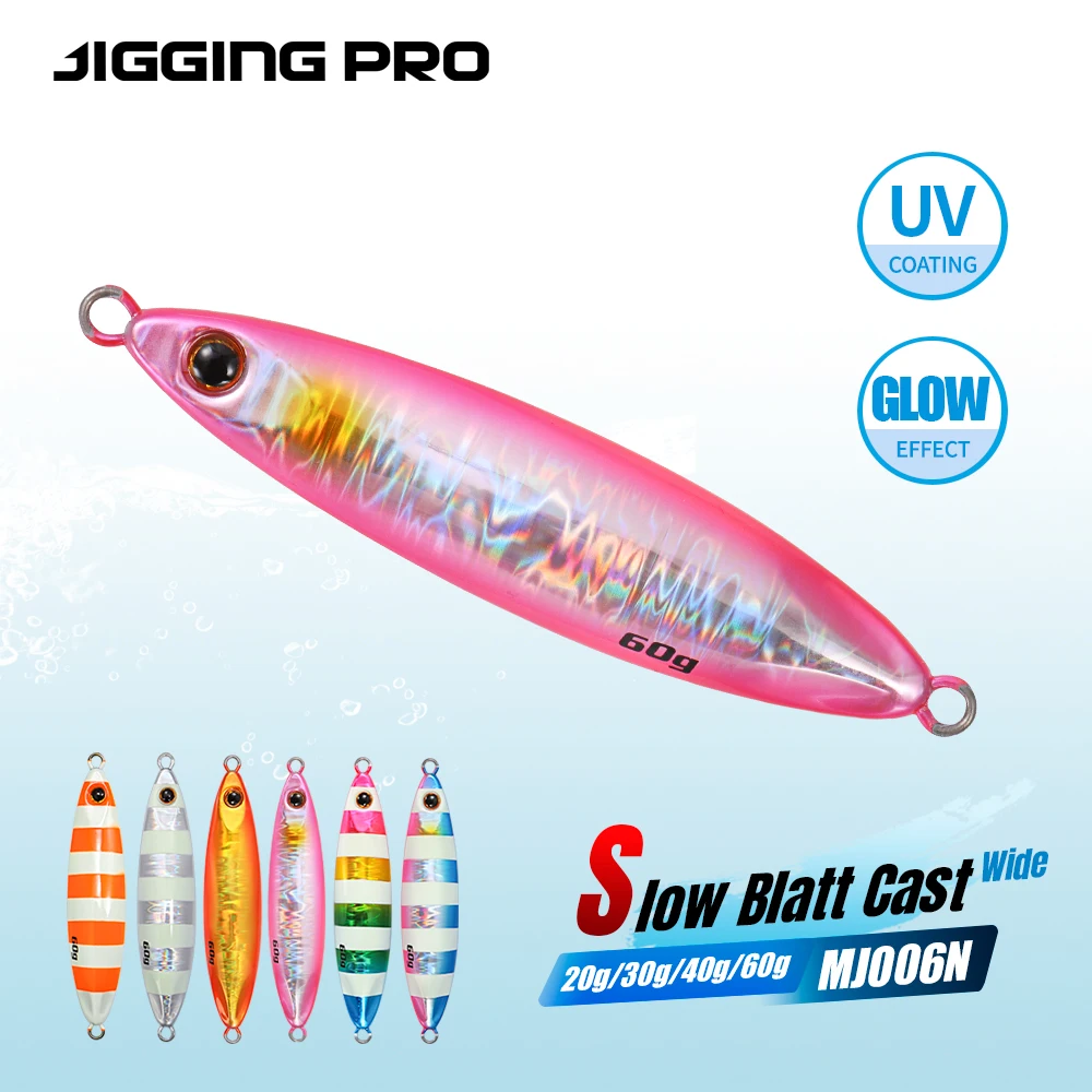 JIGGING-PRO-20g-30g-40g-60g-Slow-Blatt-Cast-Wide-Long-Cast-Metal-Jigs ...