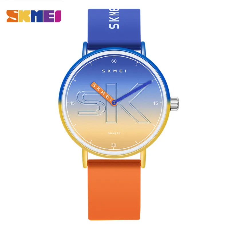 SKMEI-relojes-coloridos-de-moda-para-mujer-pulsera-transparente-de-PU-A ...