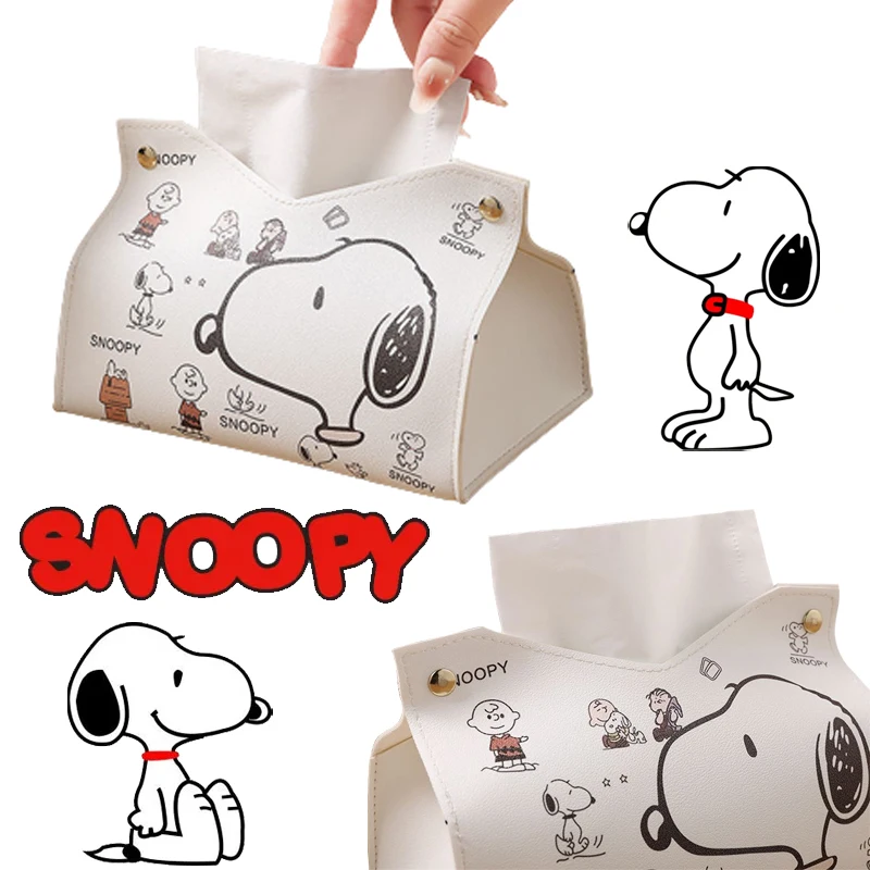 Snoopy-Tissue-Box-Cartoon-Leather-Car-Tissue-Box-Home-Living-Room ...
