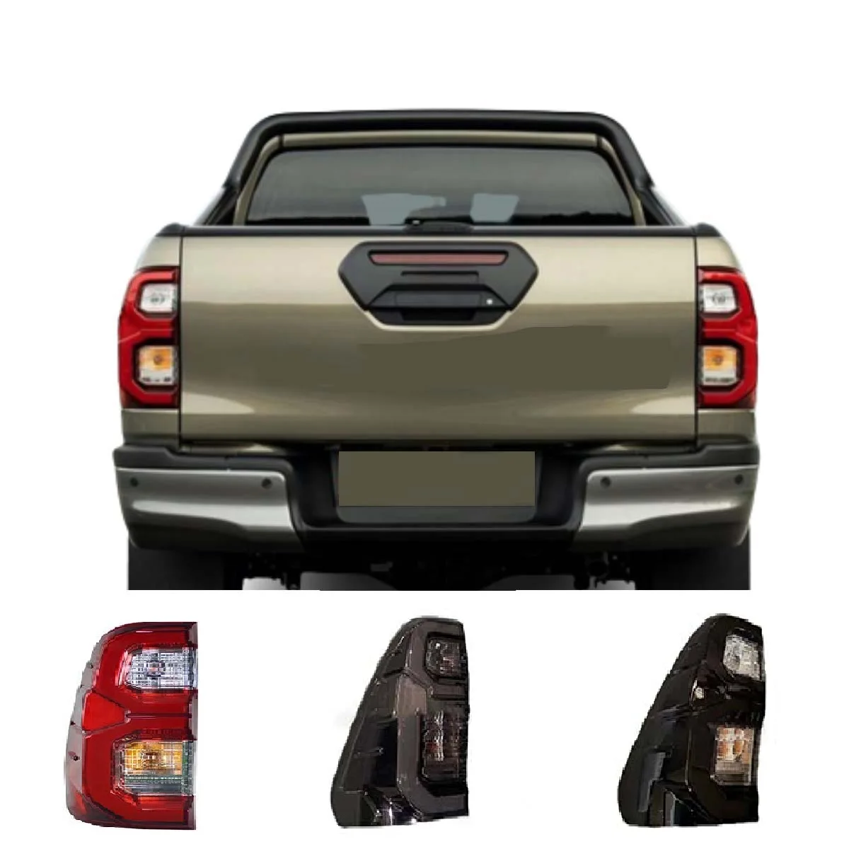 LED Rear Brake Tail Light For Toyota Hilux Revo 2020 2021 Car Rear Tail ...