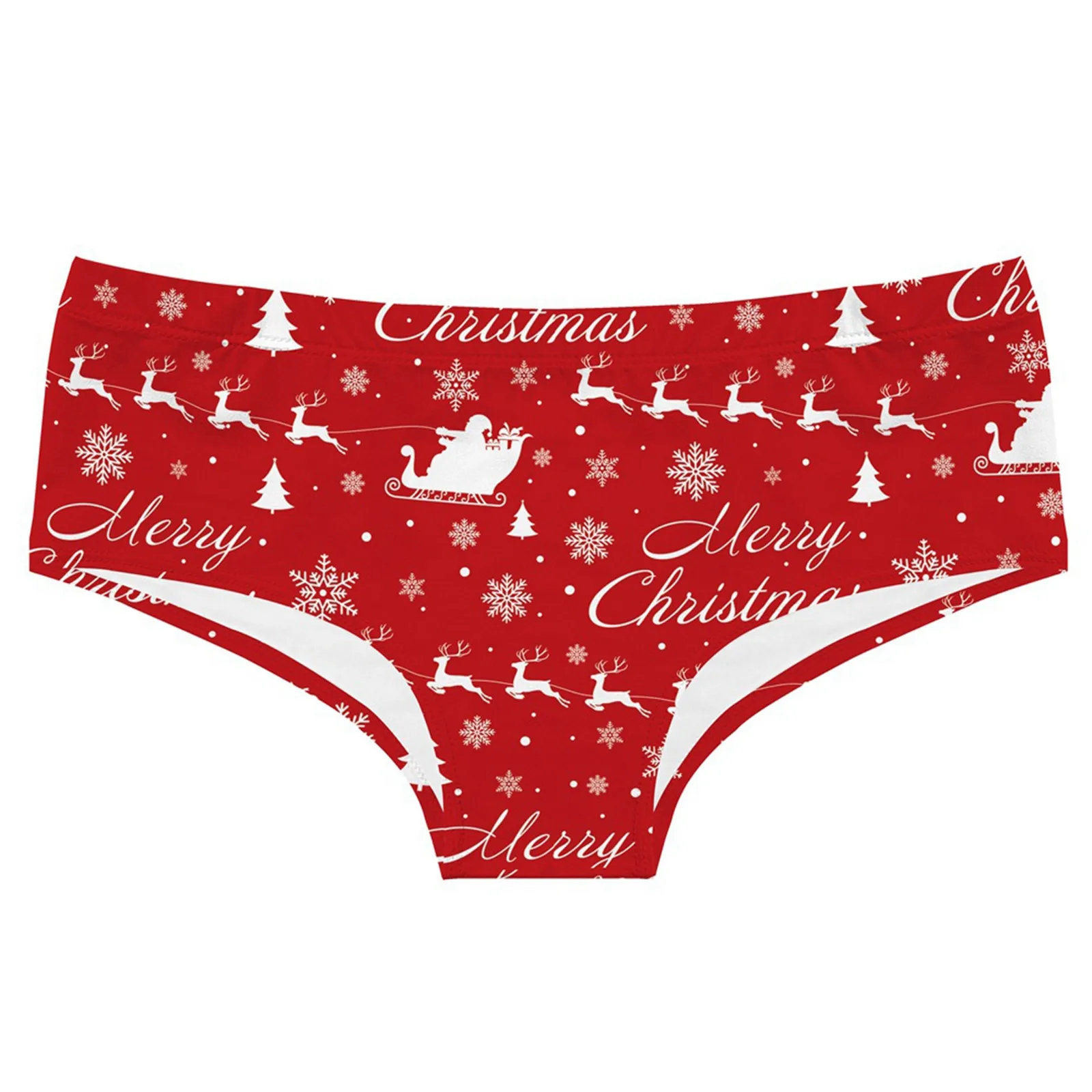 Women-s-Panties-Christmas-Tree-Snowflake-Print-Underpants-Seamless ...