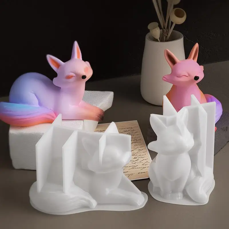 3D-Animals-Fox-Concrete-Silicone-Pot-Mold-Succulent-Flowerpot-Clay ...