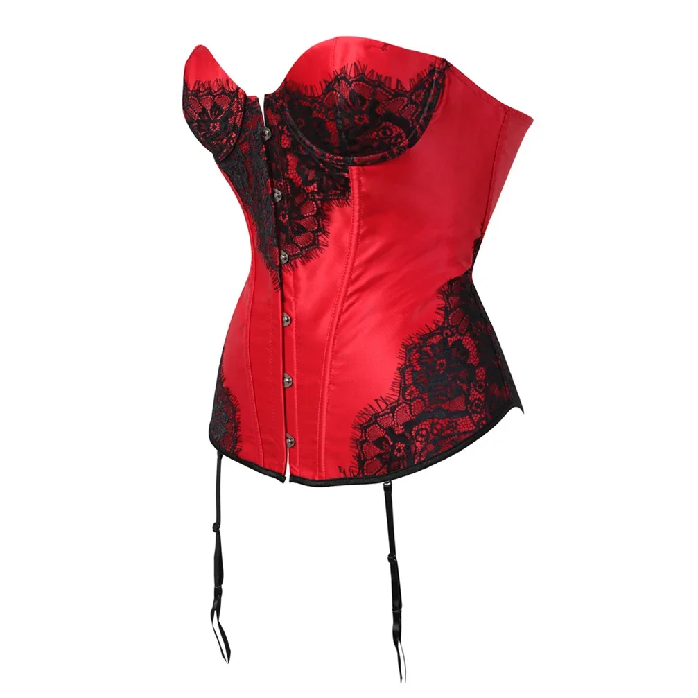 Woman-Corset-Sexy-Gothic-Corsets-Lace-Overlay-Bustiers-Vintage-Overbust ...