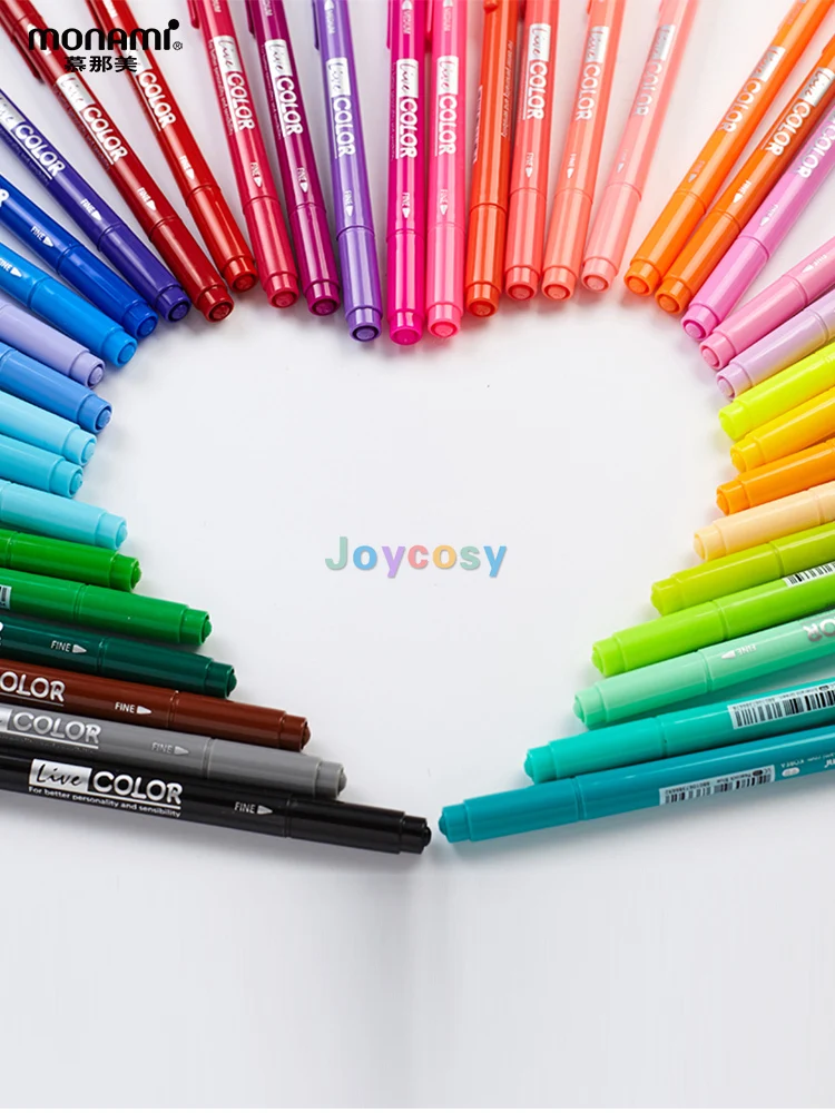 Monami Live Color Water-based Twin Marker, Fine & Bullet Dual Tip ...