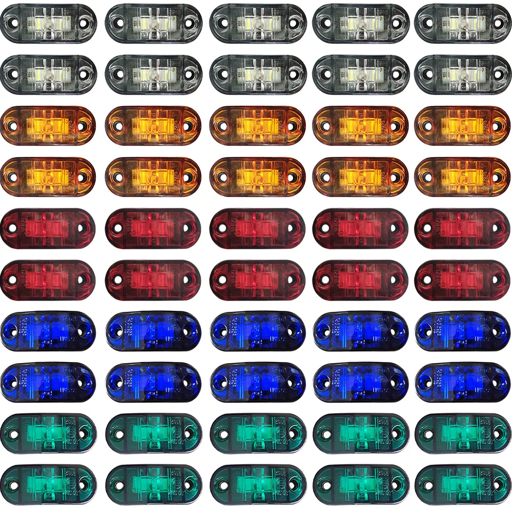 10PCS-Warning-Light-LED-Trailer-Camion-12V-24V-LED-Side-Marker-Truck ...