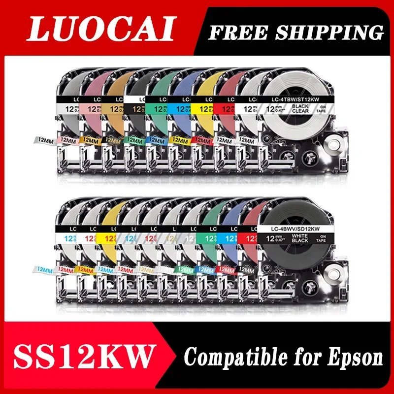 1Set-Compatible-Epson-Label-Tape-SS12KW-SS9KW-SS6KW-SS18KW-SS24KW-use ...