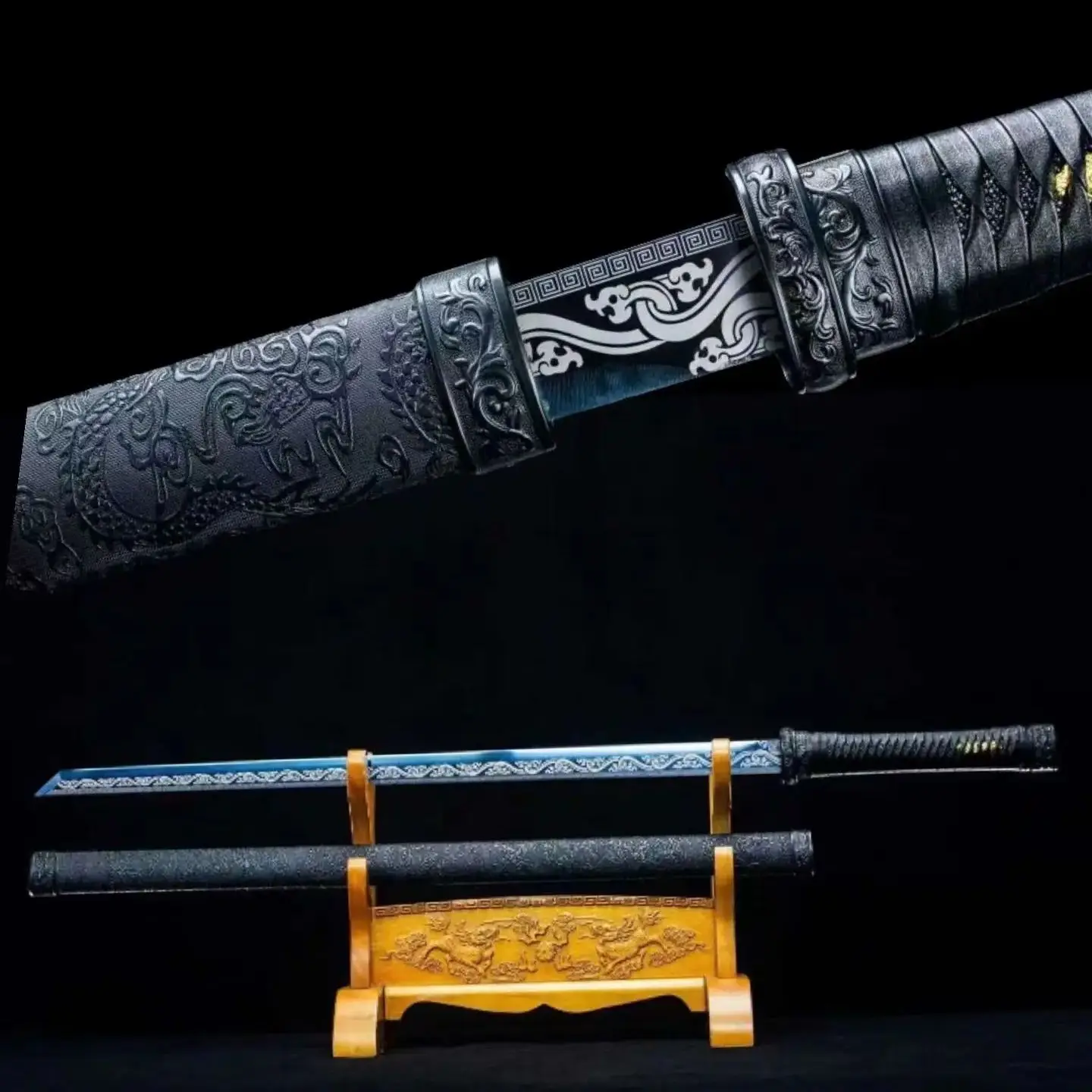Dragon-Loong-Battle-Stick-Sword-Handmade-Multi-Refined-High-Manganese ...