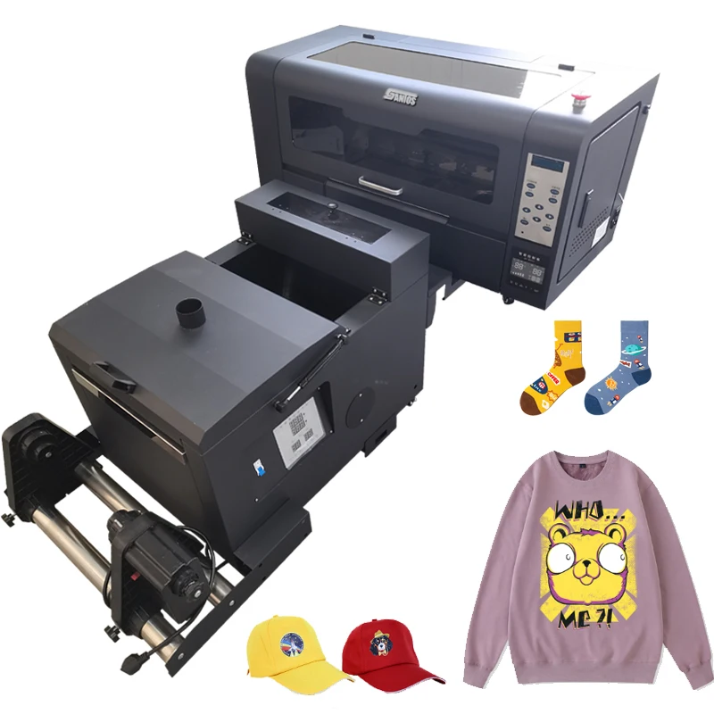 New Model White Ink Colors Double Xp600 Head 30cm Inkjet Dtf Printing Machine T shirt Fabric ...