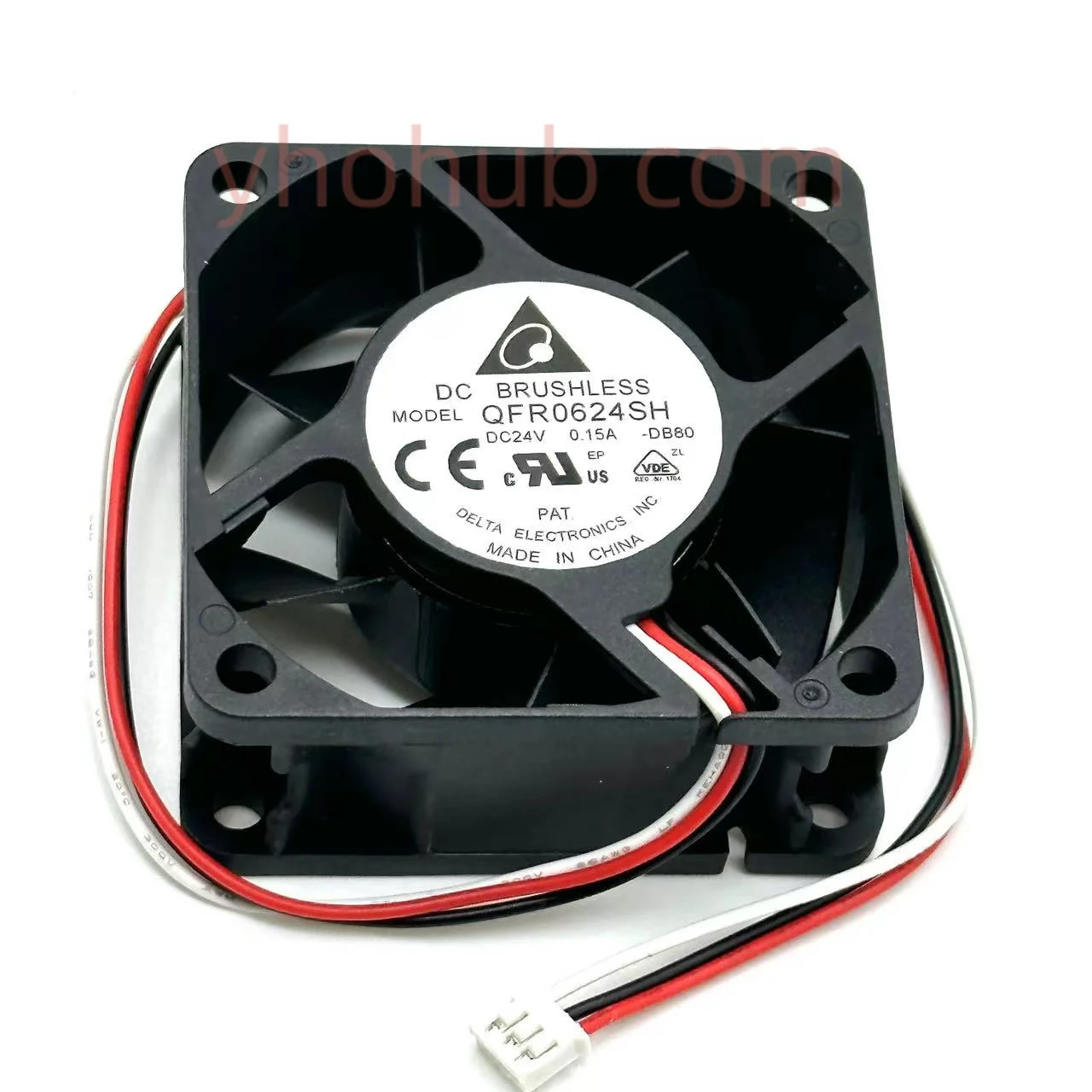 델타 QFR0624SH DB80 DC 24V 0.15A, 60x60x25mm, 3 선 서버 냉각 팬