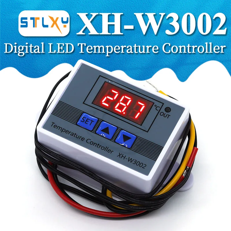 Digital-LED-Controlador-de-Temperatura-Termostato-Interruptor-de-Controle-Sonda-com-Sensor ...
