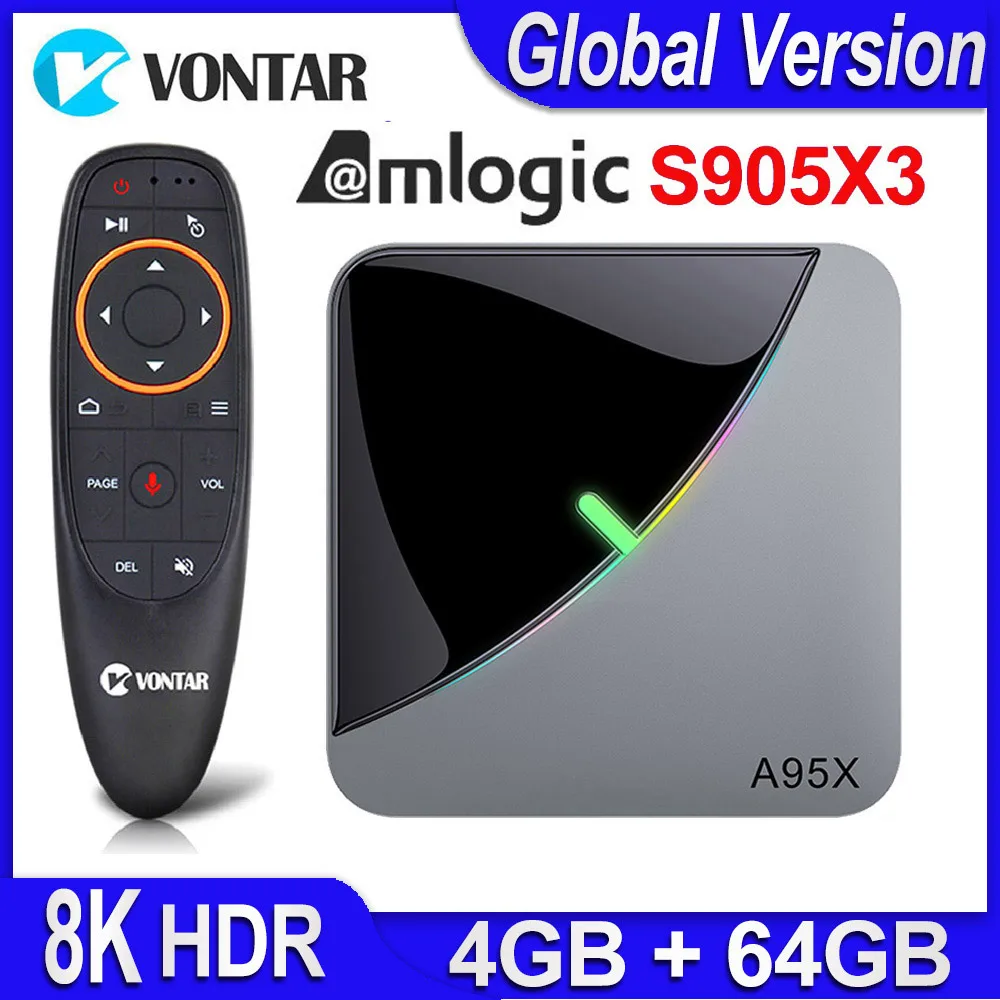A95X F3 Air RGB Light TV Box Android 9.0 Amlogic S905X3 Smart TV BOX ...