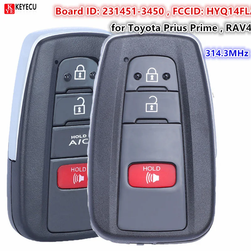 KEYECU 231451-3450 HYQ14FLA Smart Remote Key 4B /2+1 Button Fob 314 ...