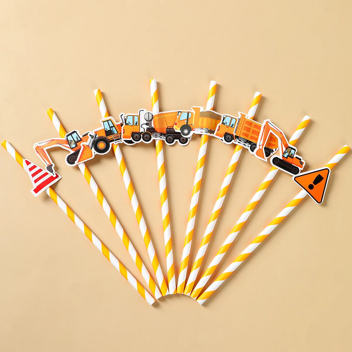 Construction-Trucks-Straw-Paper-Straws-Birthday-Party-Festive-Supplies ...