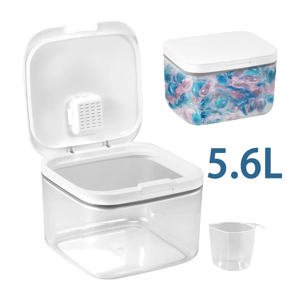 5.6L Laundry Pods Container Automatic Pop-Up Dishwasher Storage Box ...