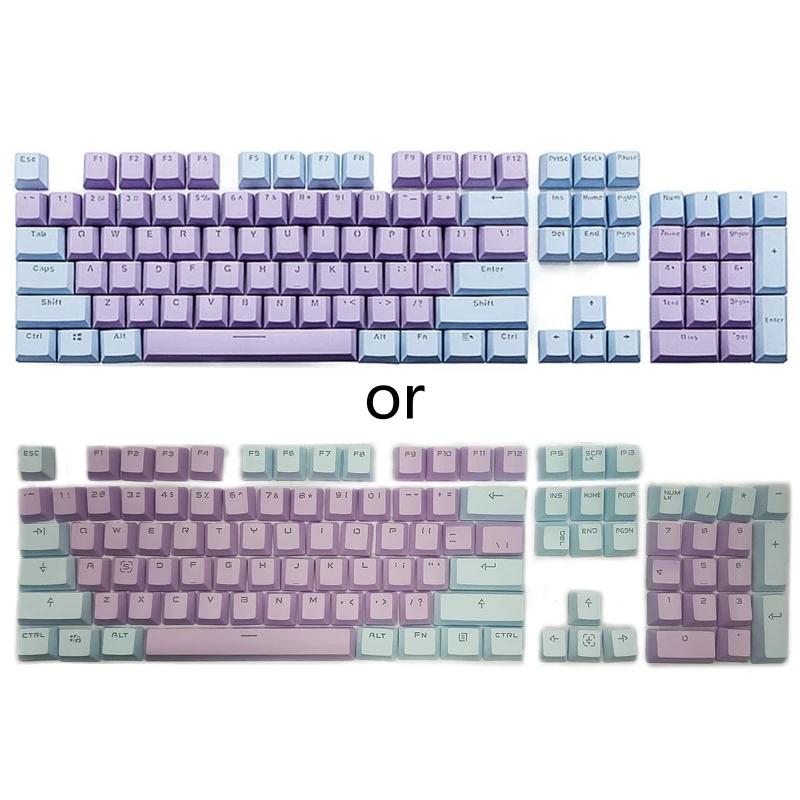 104-Keys-PBT-Translucent-Keycaps-Double-Shot-Keycaps-Set-DIY-For-Cherry ...