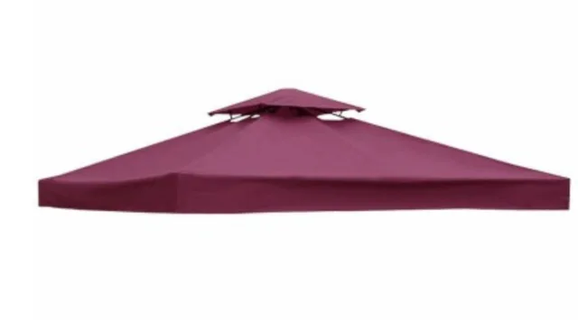 3x3m 300D Polyester Cloth Outdoor Replacement Canopy Top Double Tier ...