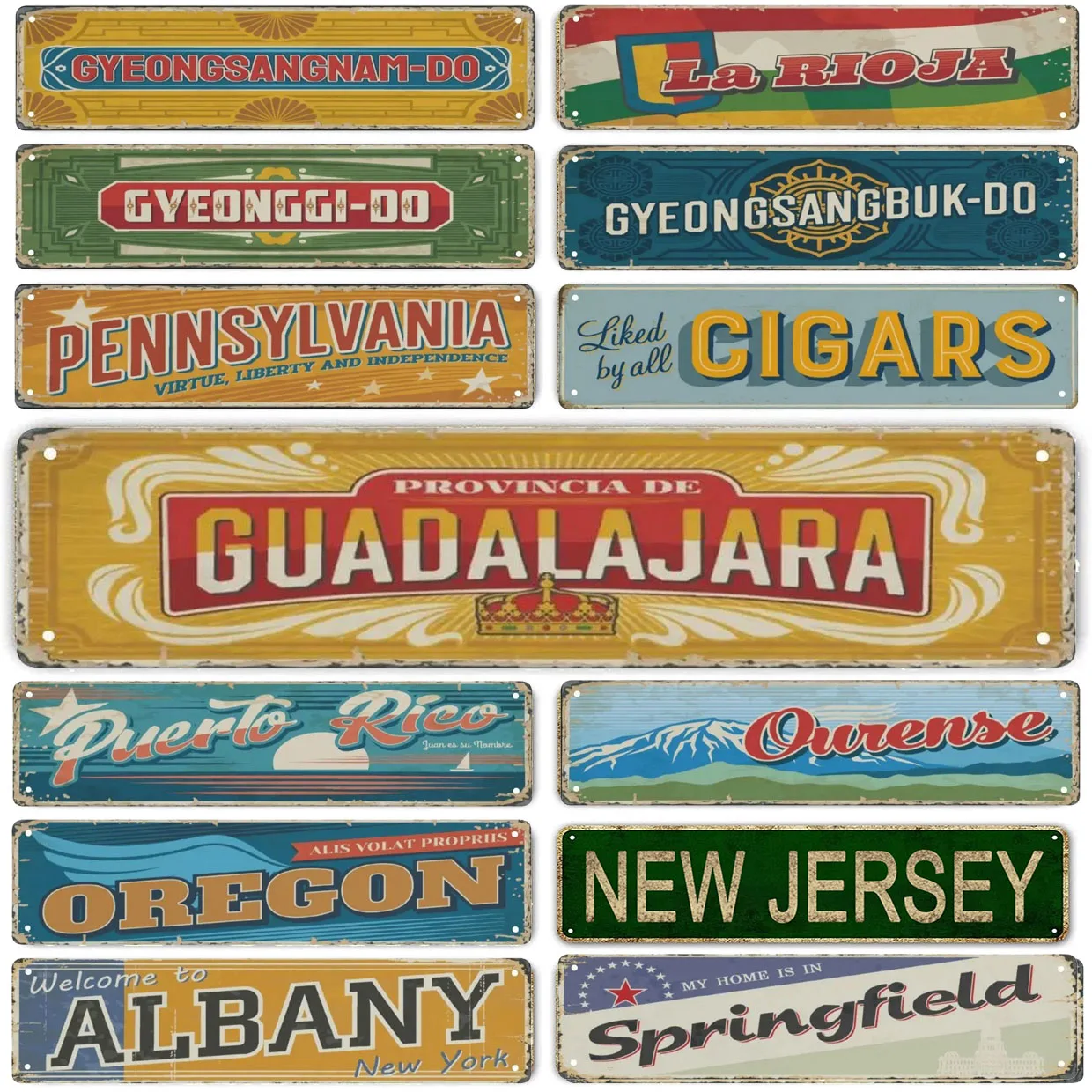Decor-American-States-Vintage-Metal-Tin-Signs-Funny-Street-Metal-Signs ...