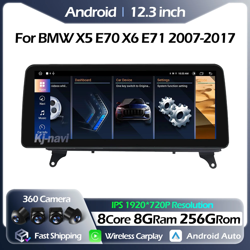 Android-14-For-BMW-X5-E70-X6-E71-2007-2017-Carplay-Android-Auto-4G ...