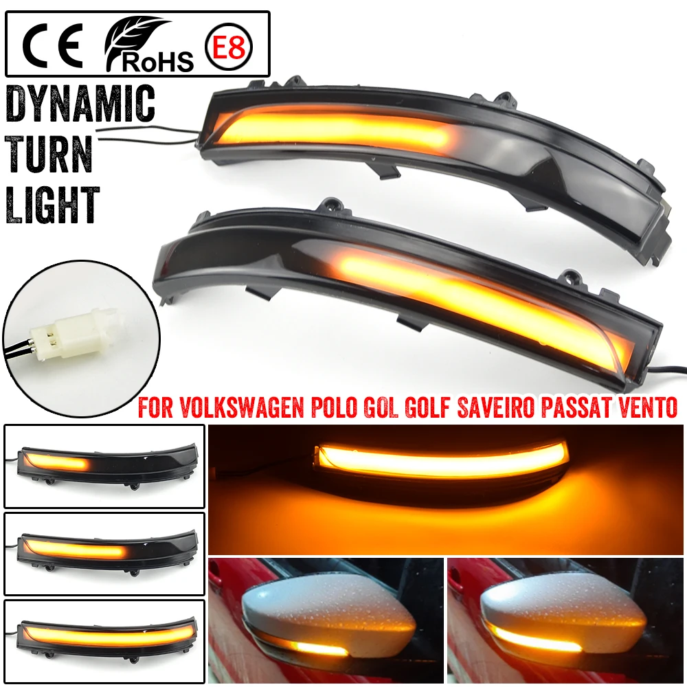 2Pc-LED-Dynamic-Turn-Signal-Lamp-For-VW-Jetta-6-GLI-Hybrid-Vento-Passat ...