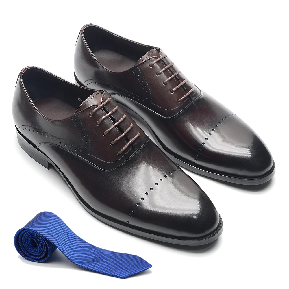 Black-Blue-Brown-Green-Men-s-Formal-Social-Shoes-Genuine-Leather-Round ...