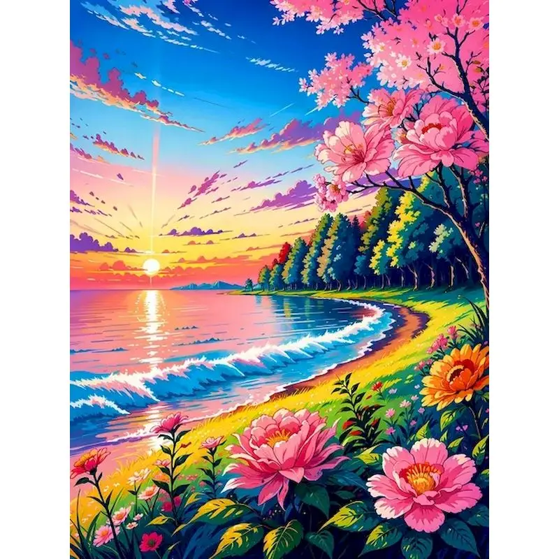 GATYZTORY Acrylic Painting By Numbers Paint Kit Coloring By Numbers On ...