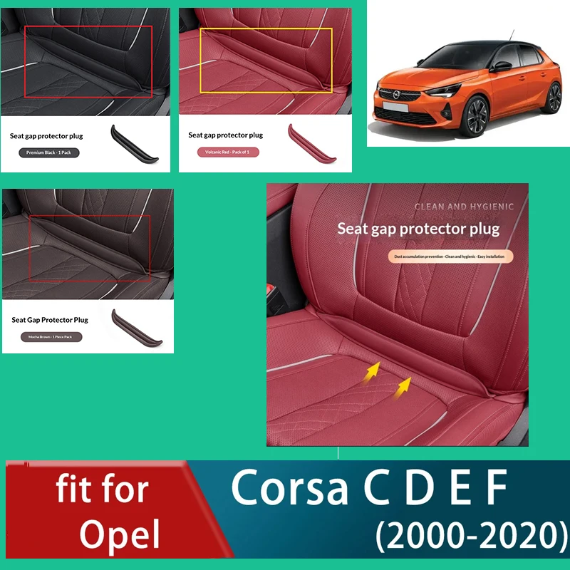 for Opel Corsa C D E F Plug-In Car Seat Gap Filler Elastic Seat Crevice ...