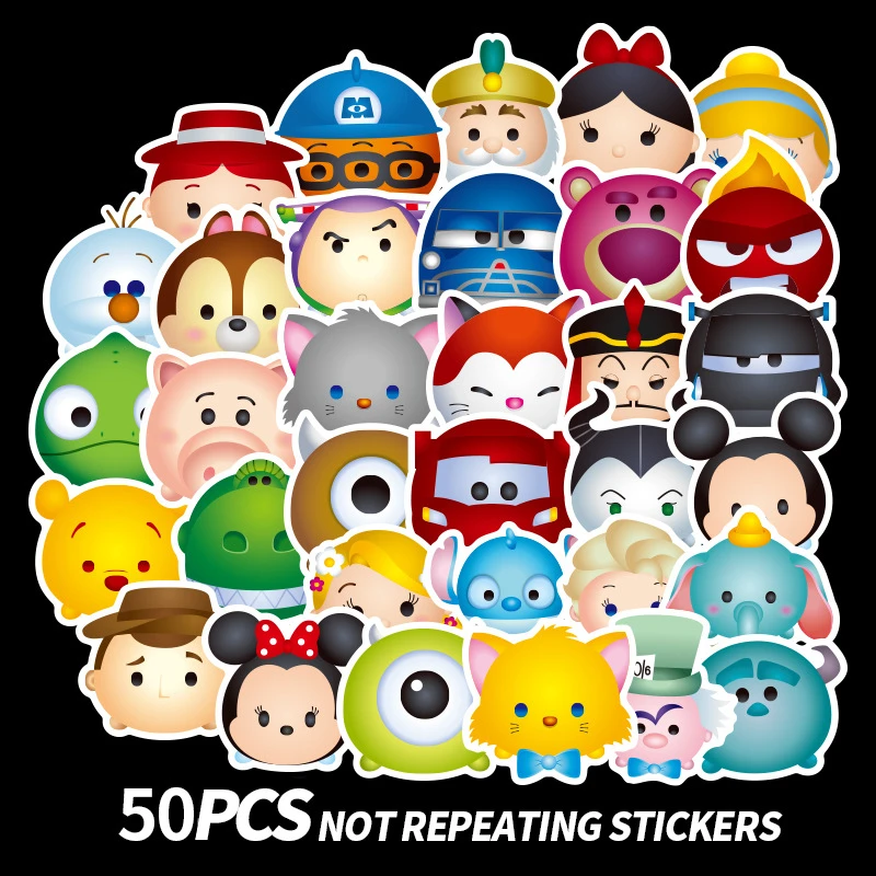 Disney Pixar Cartoon Characters Stickers For Car Laptop Phone Fridge ...