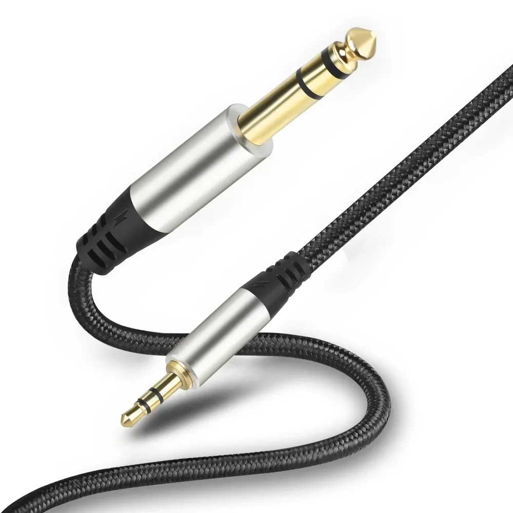 Stereo Audio Cable, 6.35mm 1/4" Male to 3.5mm 1/8" Male TRS ...