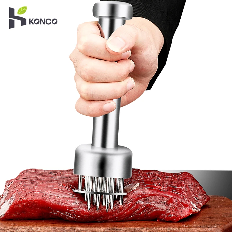 Meat-Tenderizer-Tool-Stainless-Steel-Meat-Needle-Tenderizer-21-Blades ...
