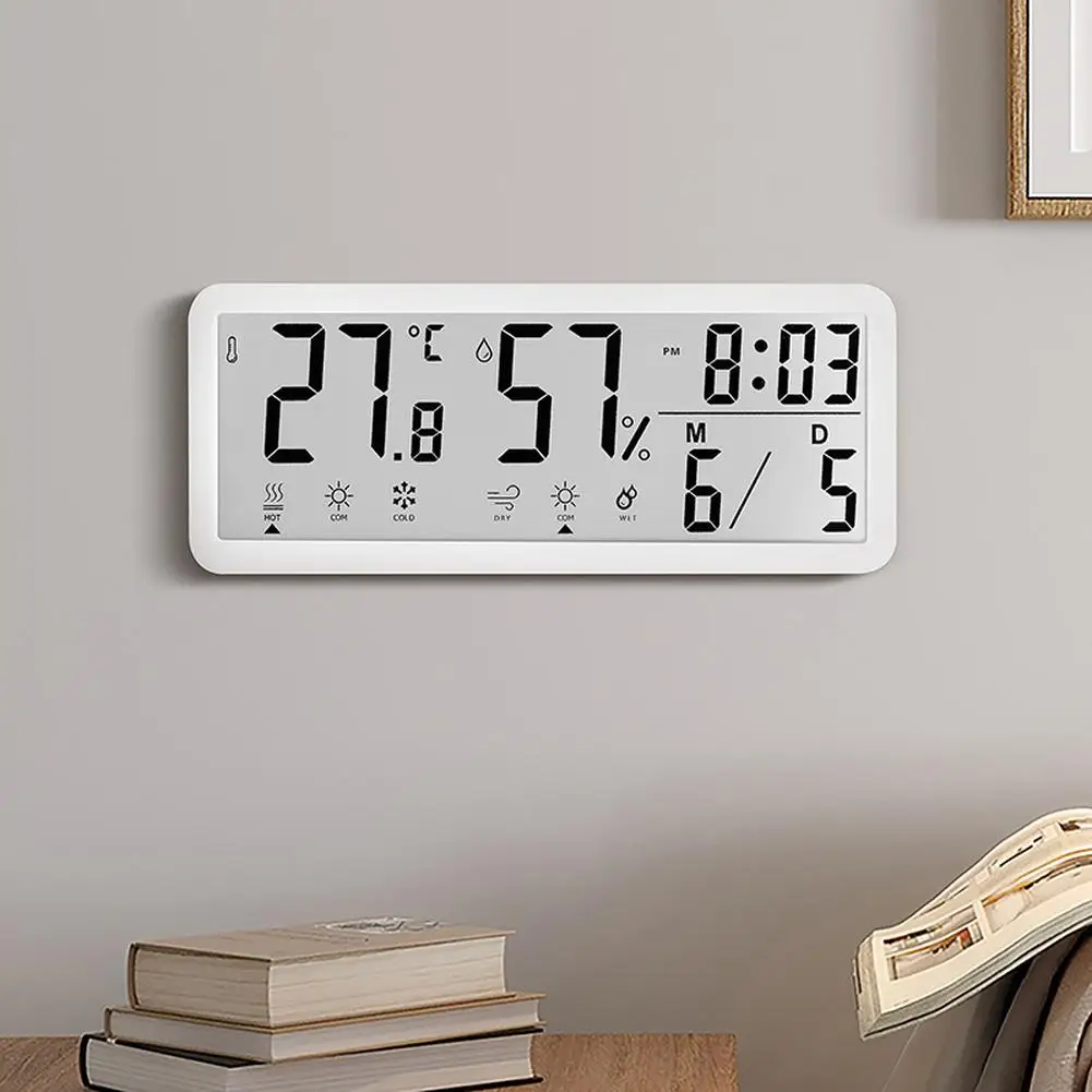 Reloj-Digital-de-pared-montado-en-la-pared-pantalla-LCD-grande-relojes ...