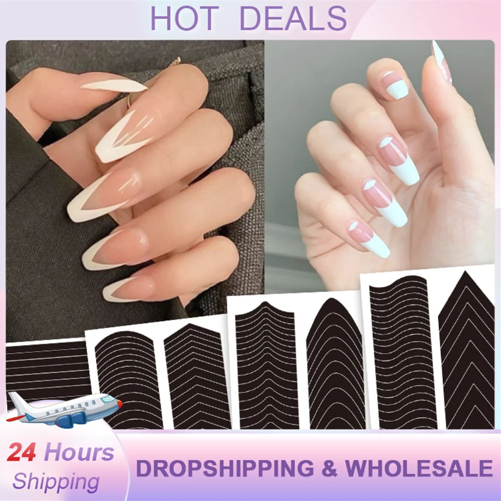 French Tip Nail Designs Lines