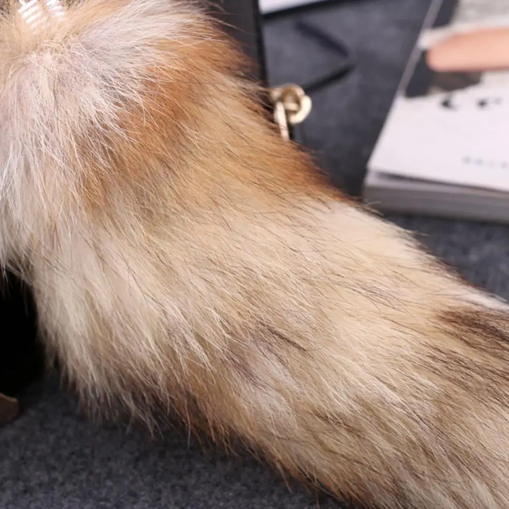 Durable-Keychain-for-Car-Keys-Soft-Plush-Faux-Fur-Fox-Tail-Women-s ...