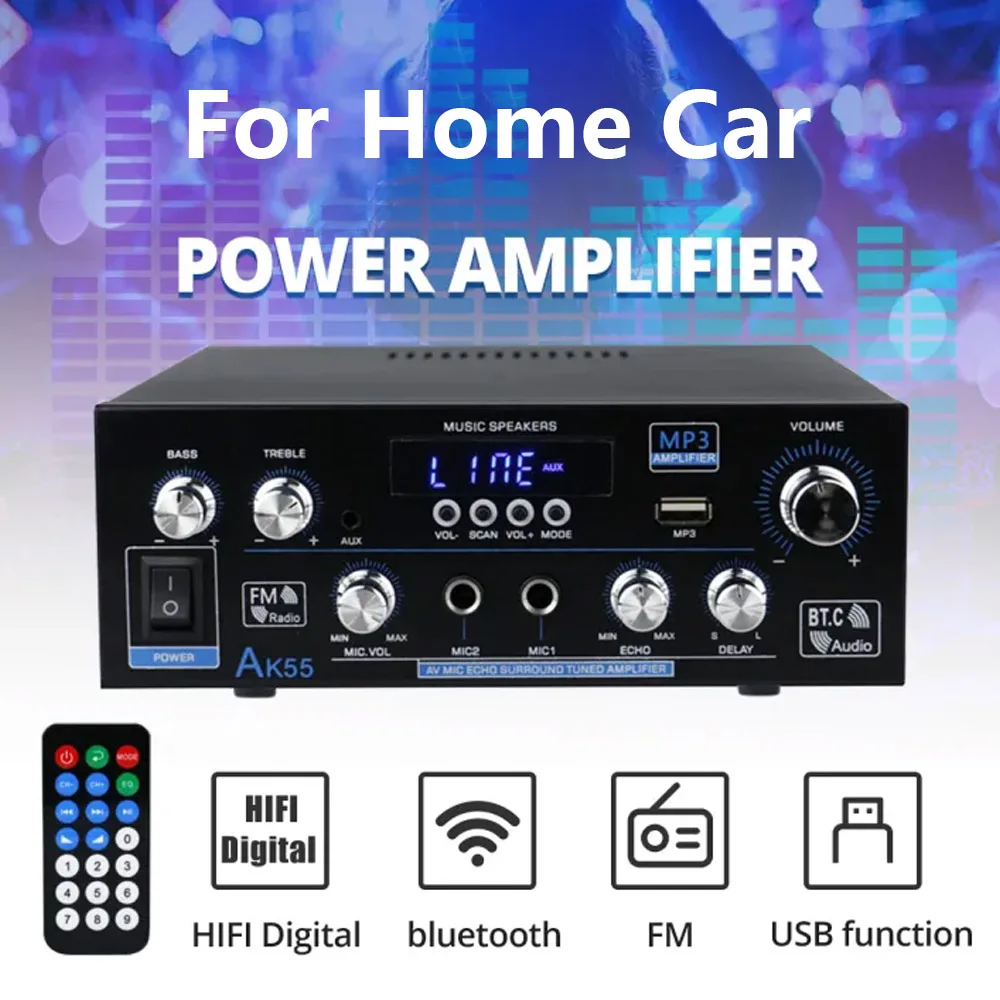 AK55-900W-Bluetooth-Digital-Amplifiers-2-Channel-HiFi-Stereo-Sound ...