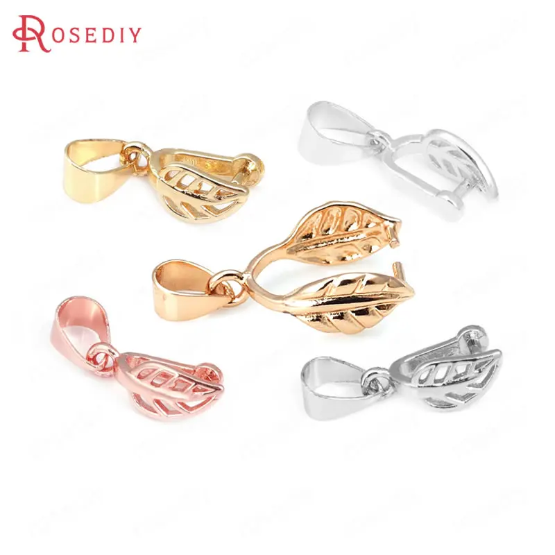 18K-Gold-Color-Brass-Tree-Leaf-Charms-Pendants-Clasps-Connector ...