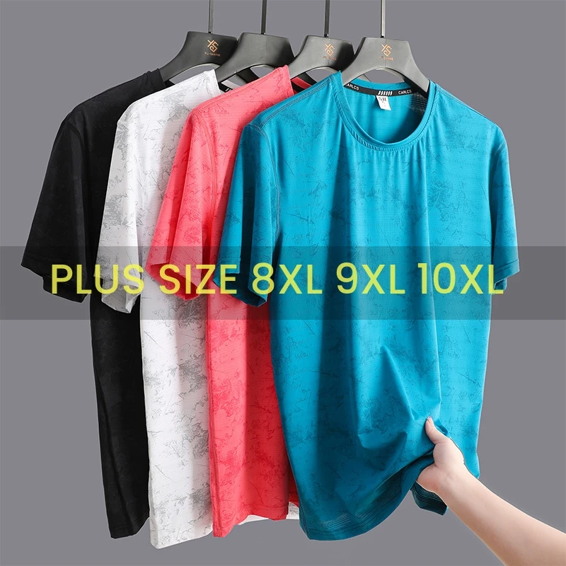 Camiseta-holgada-de-manga-corta-para-hombre-camisa-de-talla-grande-de ...