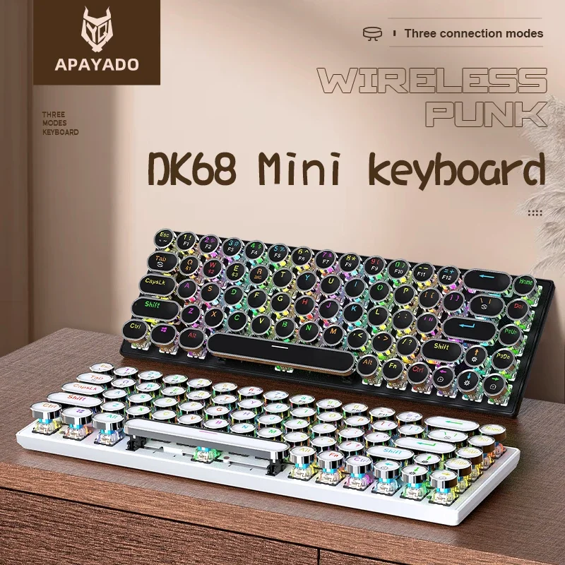 DK68-Punk-Mechanical-Keyboard-Cool-Lighting-Effects-Hot-swappable ...